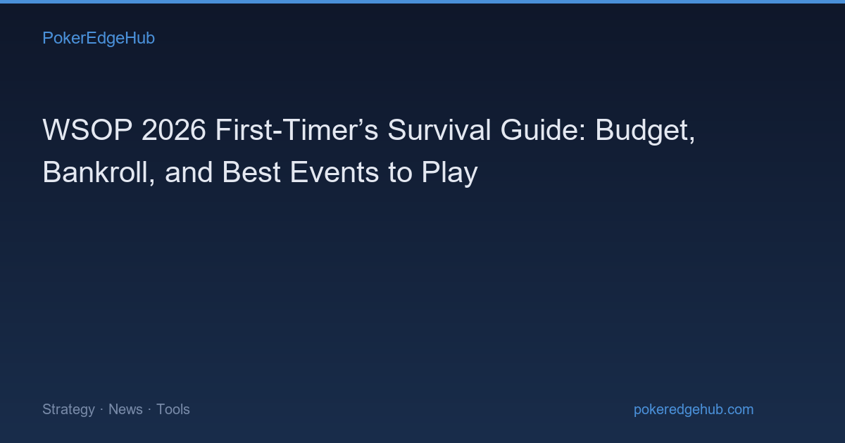 WSOP 2026 First-Timer's Survival Guide: Budget, Bankroll, and Best ...